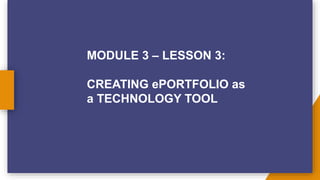 EDUC 8 ppt how to make e portfolio by lumang | PPT