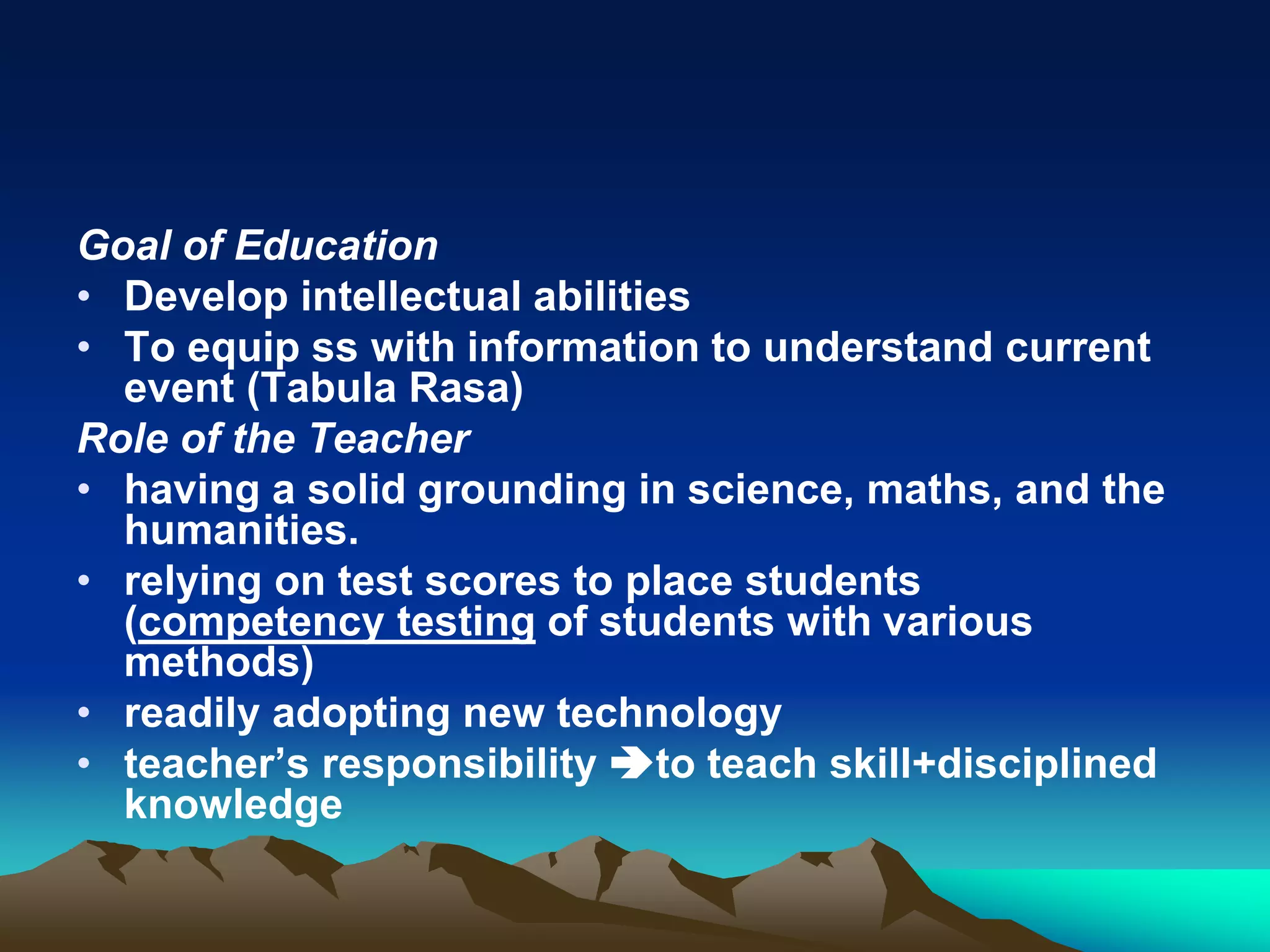 Educ 101- power point PHILOSOPHICAL FOUNDATIONS(1).pptx | Primary Education | Education