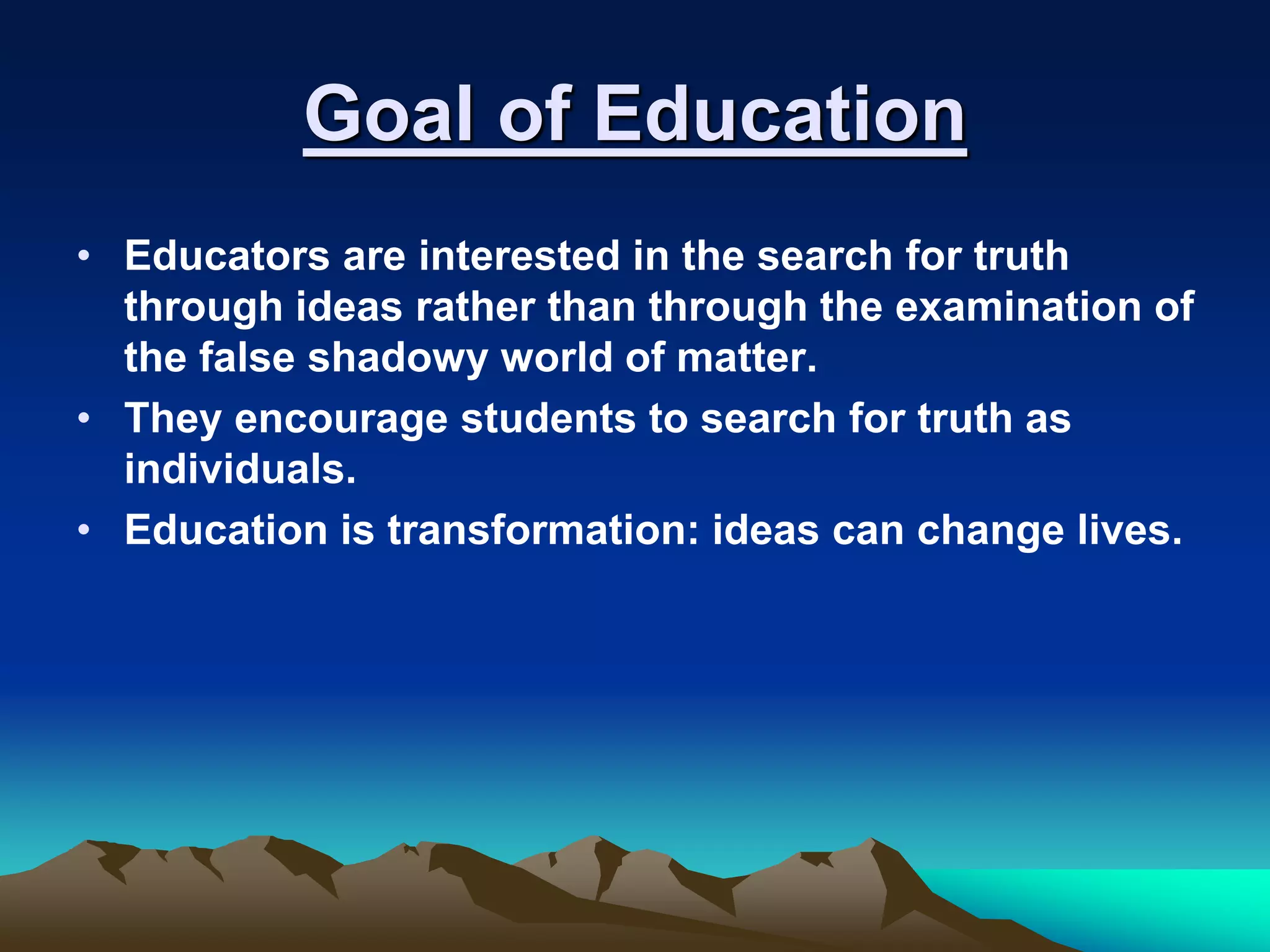 Educ 101- power point PHILOSOPHICAL FOUNDATIONS(1).pptx | Primary ...