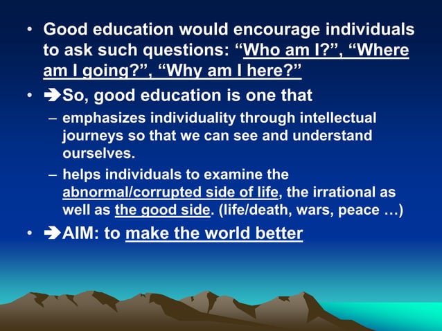 Educ 101- power point PHILOSOPHICAL FOUNDATIONS(1).pptx | Primary ...