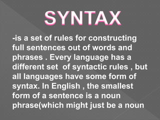 Components of language | PPT