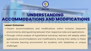 Understanding Accommodations and Modifications | PDF