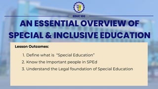 An Essential Overview of Special & Inclusive Education (Foundation of Special and Inclusive ...