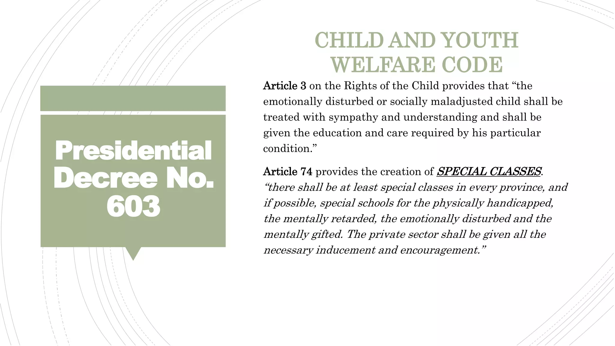 Vision, Policies and Guidelines in SPED | PPTX