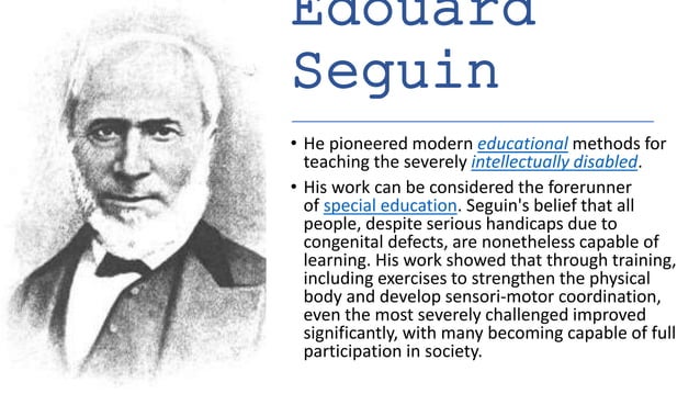 Early Fathers of SPED | PPTX | Special Education | Education