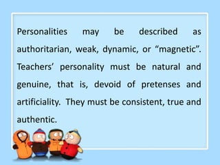 The Teachers Personal Attributes | PPTX