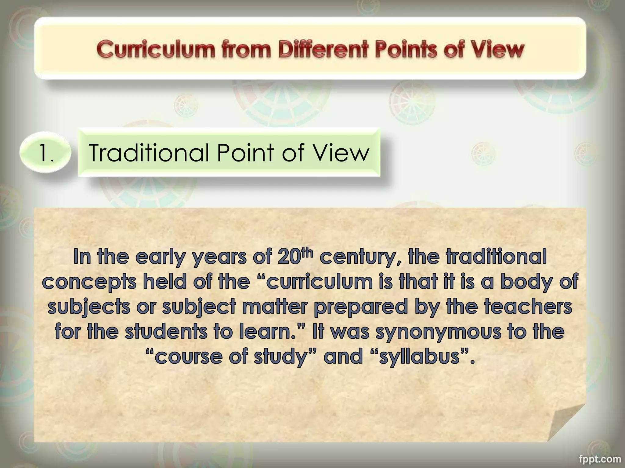 Curriculum Development Lesson 1: Concepts, Nature and Purposes of ...