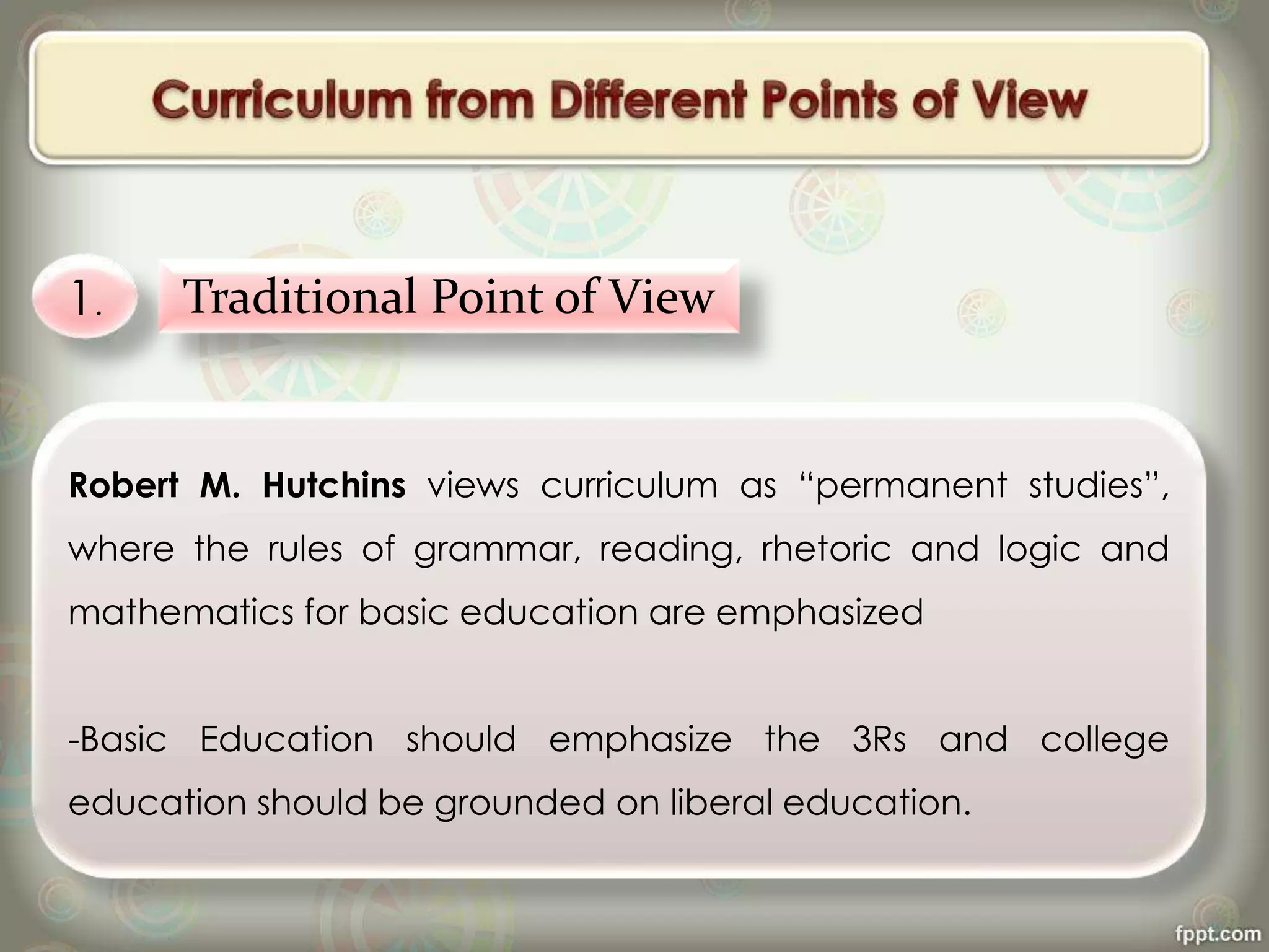 Curriculum Development Lesson 1: Concepts, Nature and Purposes of ...
