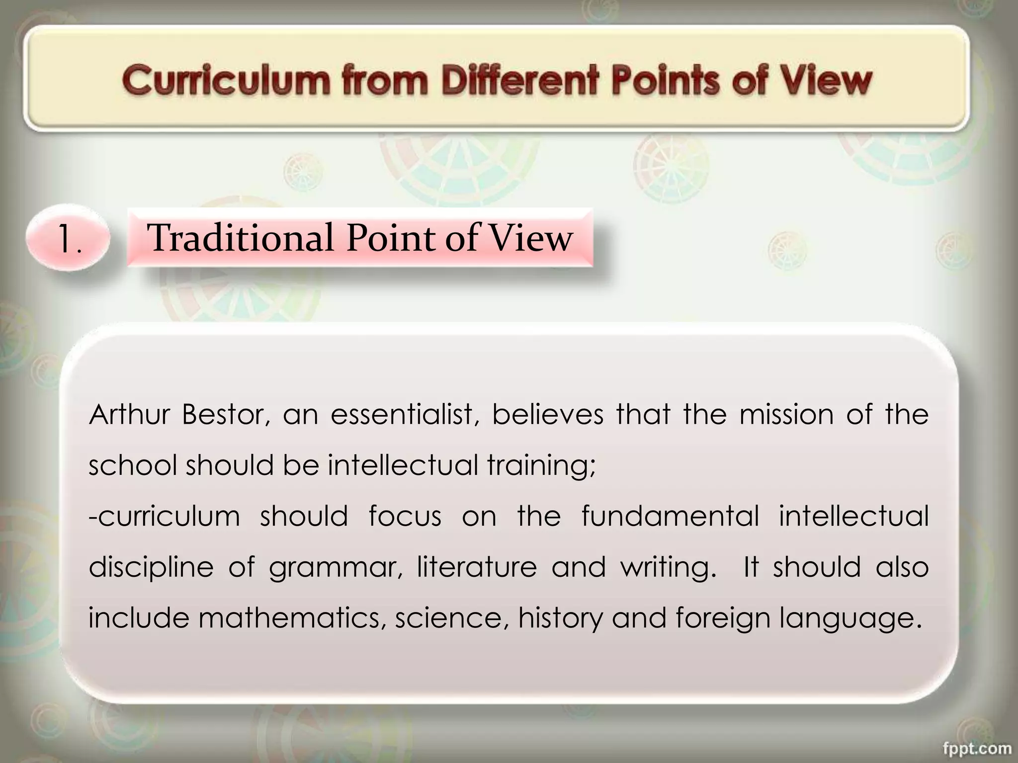 Curriculum Development Lesson 1: Concepts, Nature and Purposes of ...
