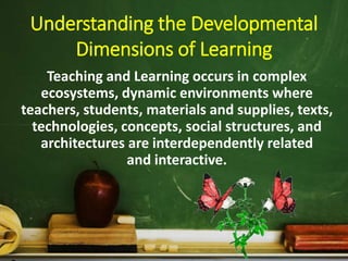 Developmental Dimensions of Learning 2014 | PPTX