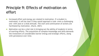 Learner Centered Principles | PPTX | Educational Assessment | Education