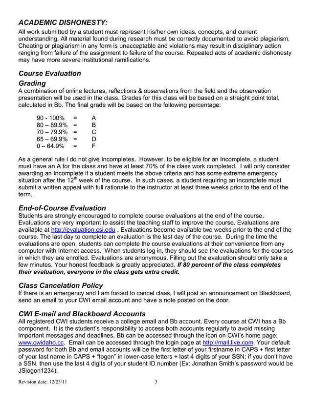 EDUC 202 Syllabus SP 2012 Billing | PDF | Free Download