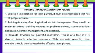 workgroups and teams/ human organization behavior | PPTX