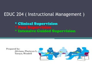 instructional management clinical, peer and intensive guided ...