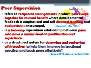 instructional management clinical, peer and intensive guided ...