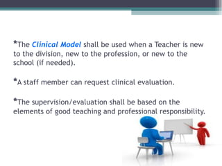 instructional management clinical, peer and intensive guided ...