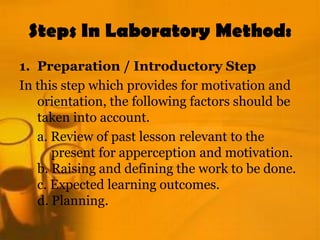 Laboratory Method (EDUC206B) | PDF | Homework and Study | Education
