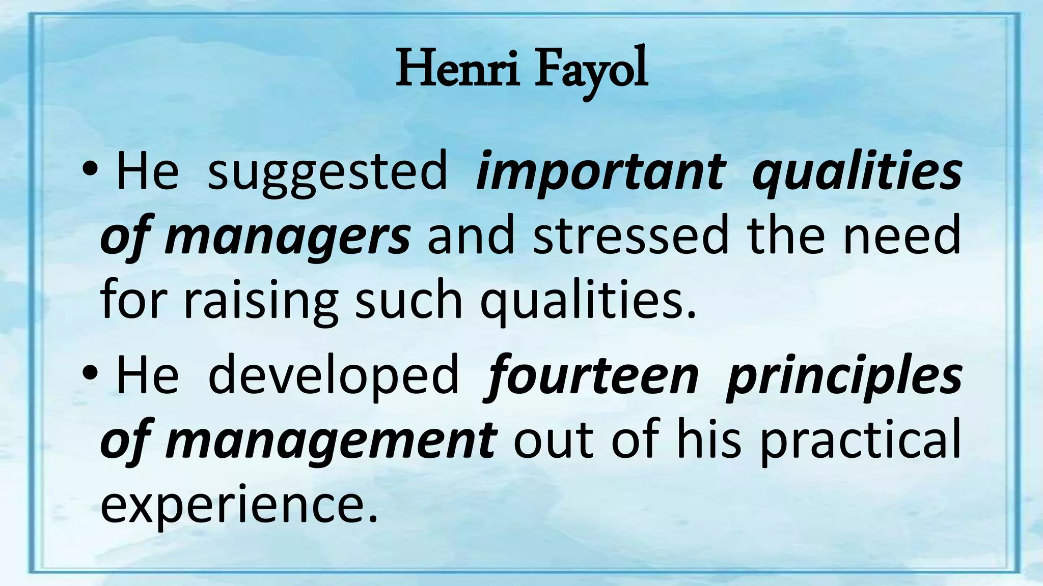 Henry Fayol Principles of Management | PPTX