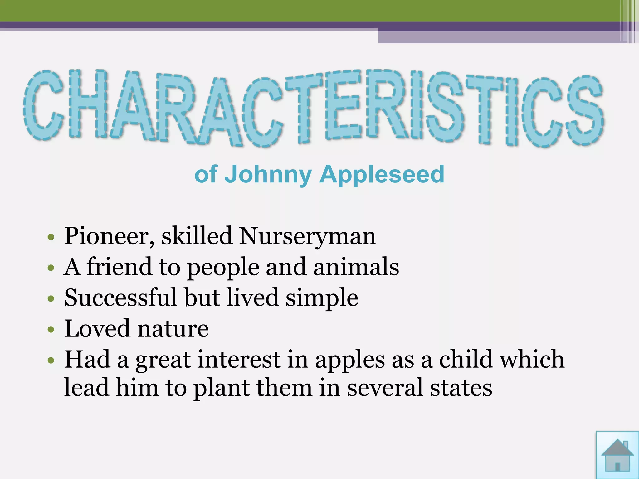 Educ 214 Johnny Appleseed Power Point | PPT