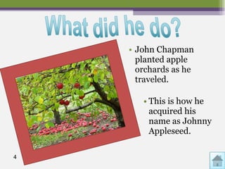 Educ 214 Johnny Appleseed Power Point | PPT