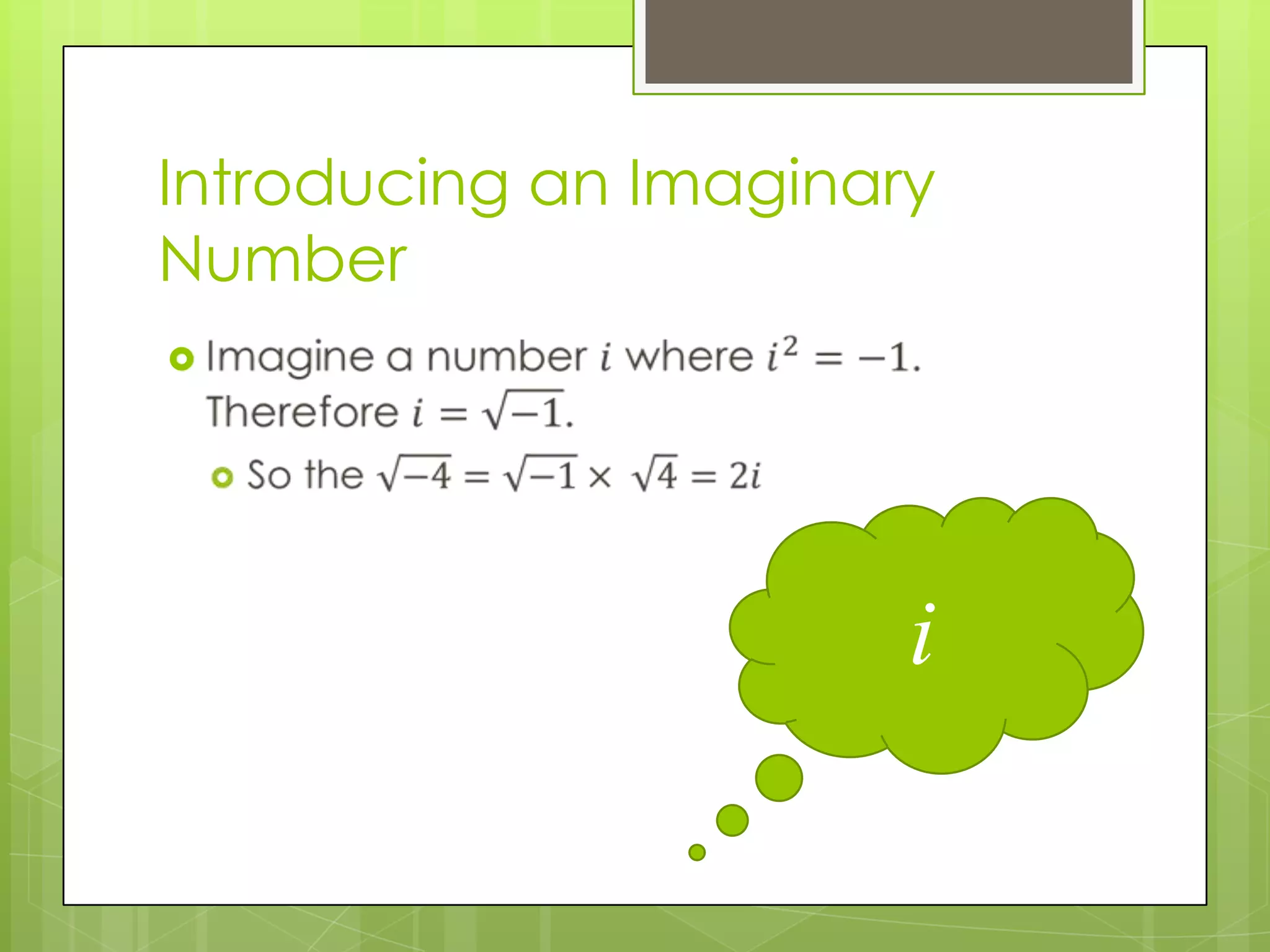 Educ 220 microteaching ppt the complex number i | PPTX
