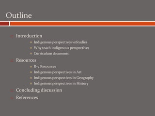 Education Resources for Indigenous Perspectives | PPTX