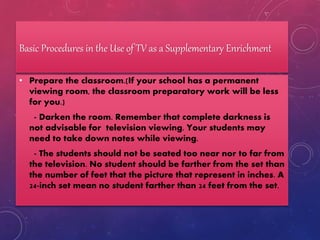 Module12: The Power Of Film, Video and TV in the Classroom | PPTX