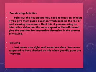 Module12: The Power Of Film, Video and TV in the Classroom | PPTX