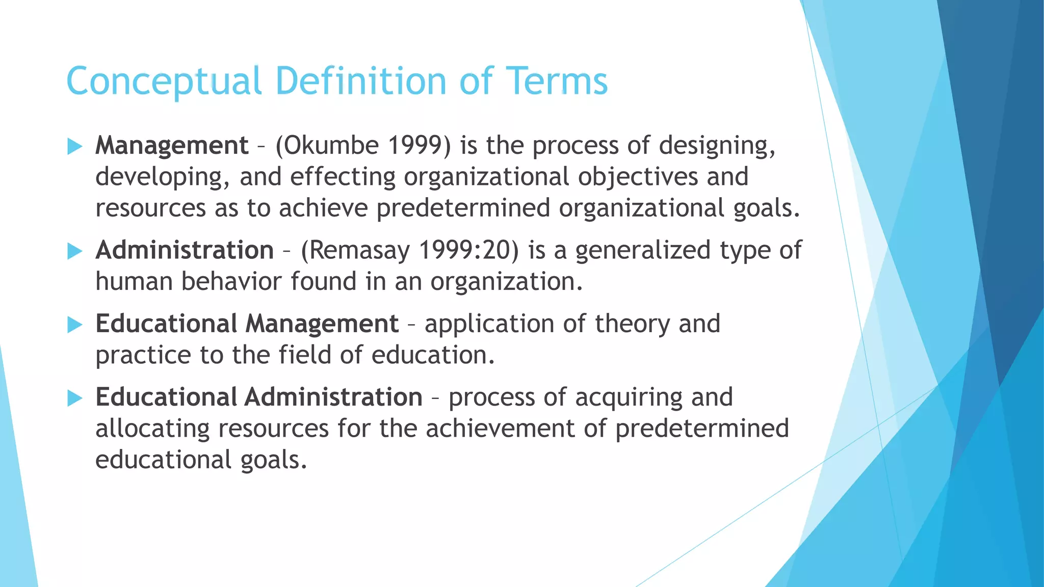 classical and contemporary theory of educational administration | PPTX