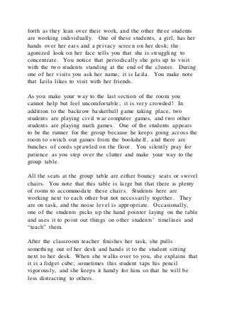 EDUC 304Classroom Challenge 1 Scenario – Room ArrangementCon | DOCX