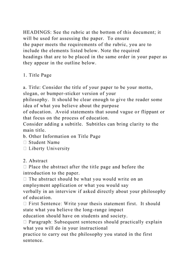 EDUC 305 Philosophy of Education for TeachersPersonal Philos.docx
