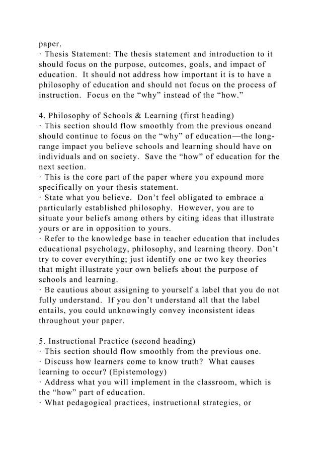 EDUC 305 Philosophy of Education for TeachersPersonal Philos.docx