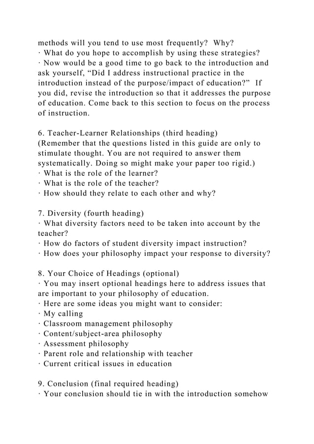 EDUC 305 Philosophy of Education for TeachersPersonal Philos.docx