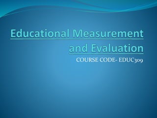 EDUCATIONAL MEASUREMENT | PPTX