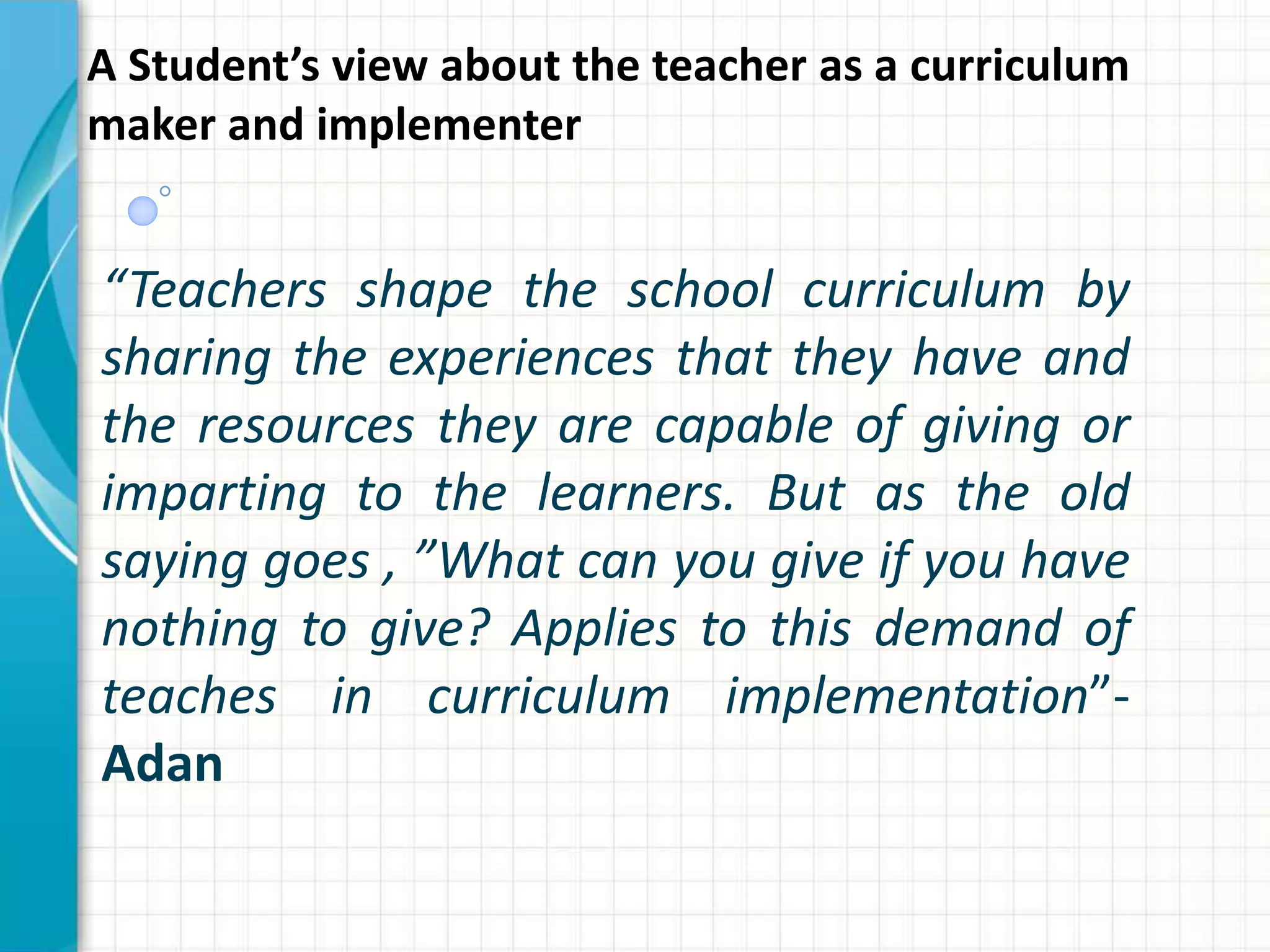 Curriculum Implementation | PPTX