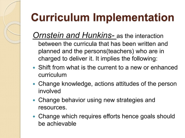 Curriculum Implementation | PPTX