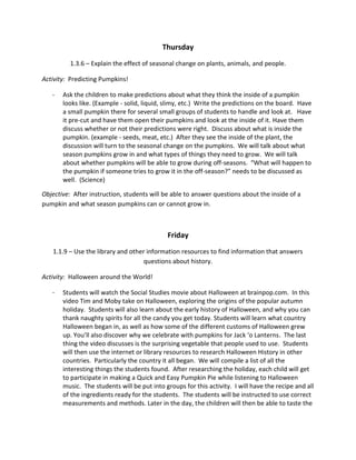 Educ357 Week Long Lesson Plan | PDF