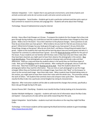 Educ373 Week Long Lesson Plan | DOCX | Geography | Science