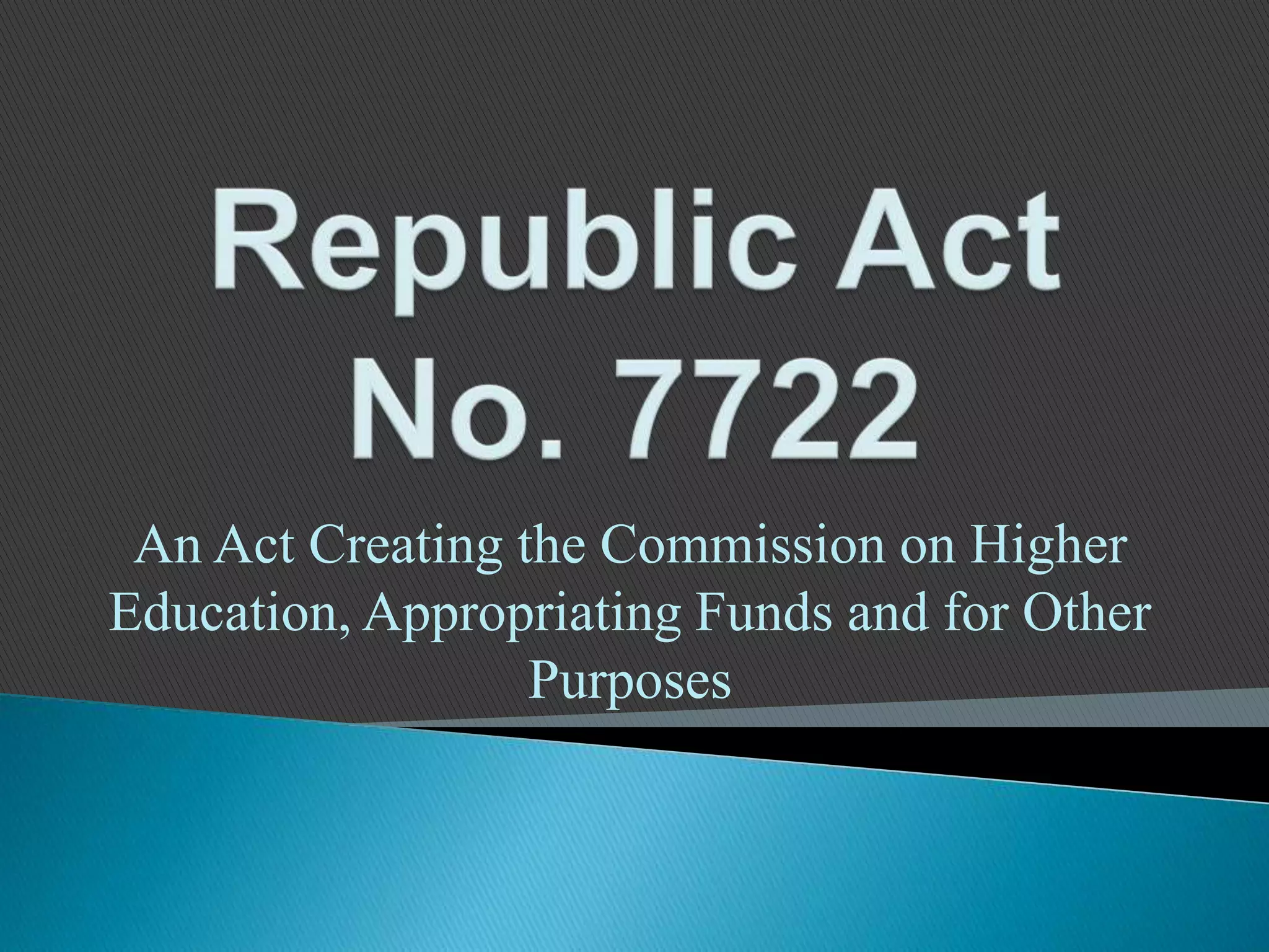 Republic Act No. 7722 | PPTX