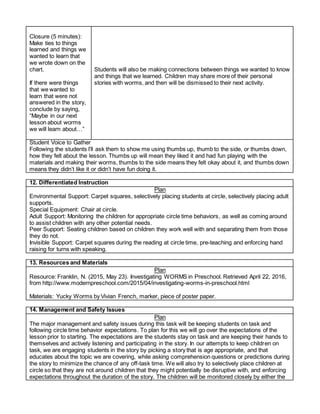 Educ 457 Lesson Plan #1: Introduction to Worms | DOCX