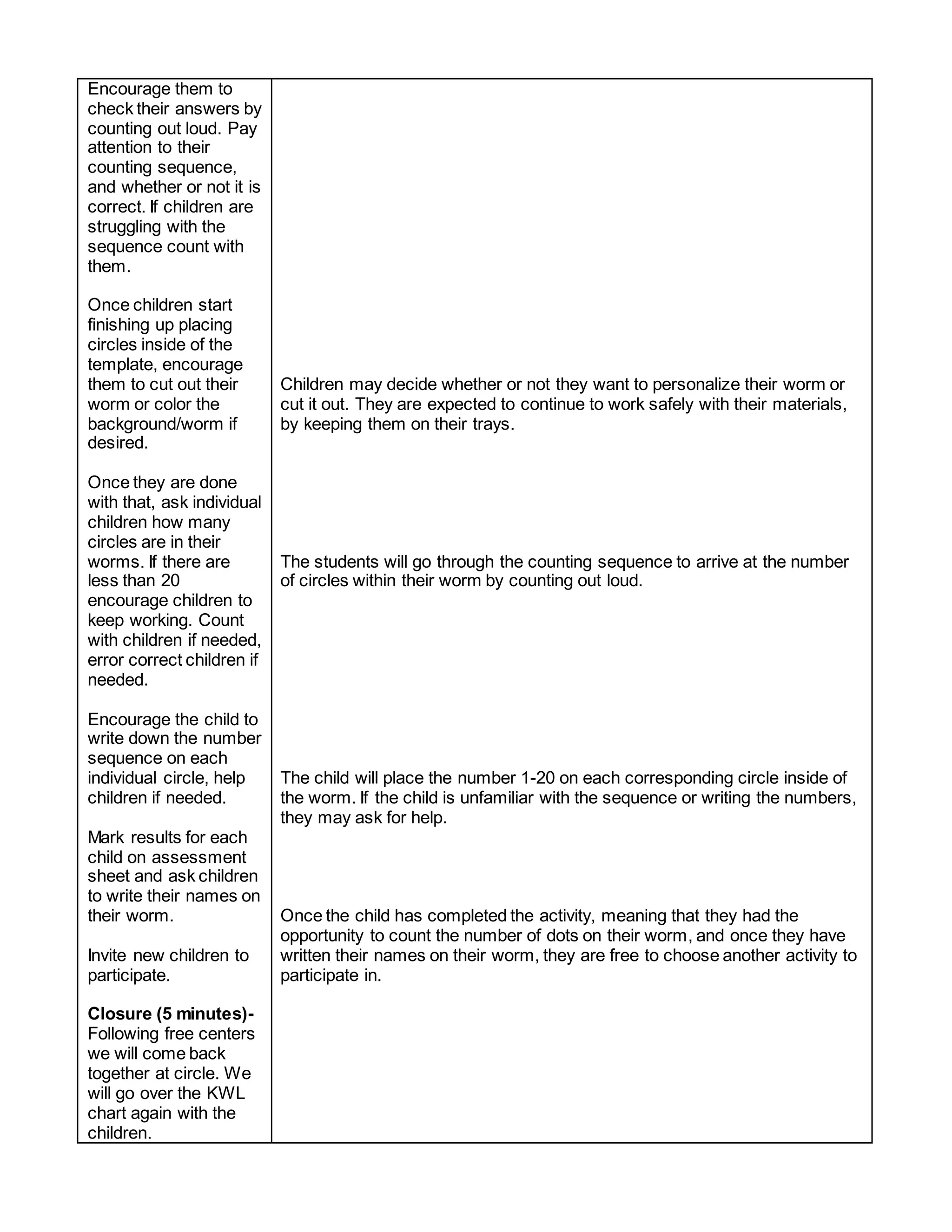 Educ 457 Lesson Plan #3: Grow, Worm, Grow! | DOCX
