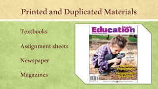 Principles in selecting Instructional Materials | PPTX