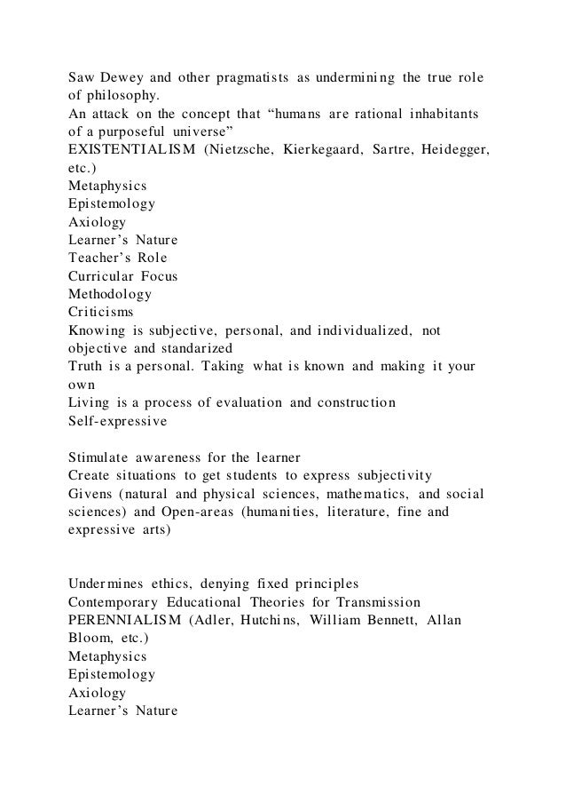 EDUC 504Philosophy Matrices Template(The names beside each phi | PDF