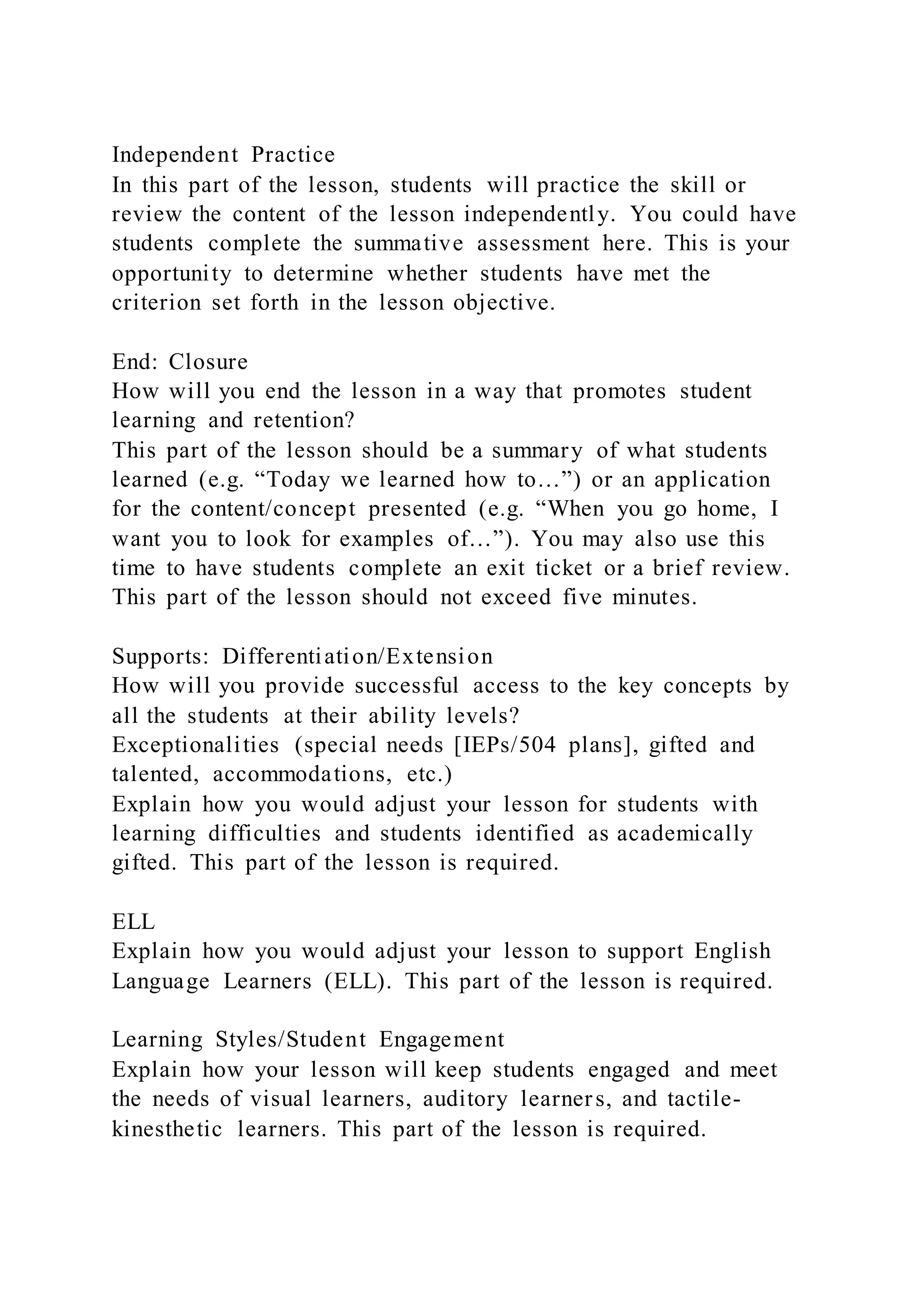 EDUC 510Lesson Plan Template edTPA Planning (Part B)Pa | DOCX