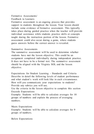 EDUC 510Lesson Plan Template edTPA Planning (Part B)Pa | DOCX