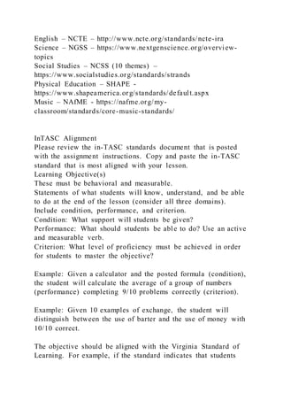 EDUC 510Lesson Plan Template edTPA Planning (Part B)Pa | DOCX