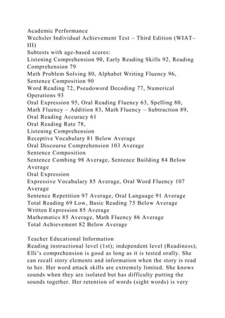 EDUC 521Present Level of Academic Achievement and Functional Per.docx