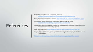 Assessment for, of, and as learning | PPTX