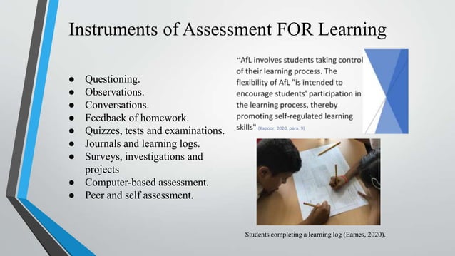 Assessment for, of, and as learning | PPTX | Educational Assessment ...