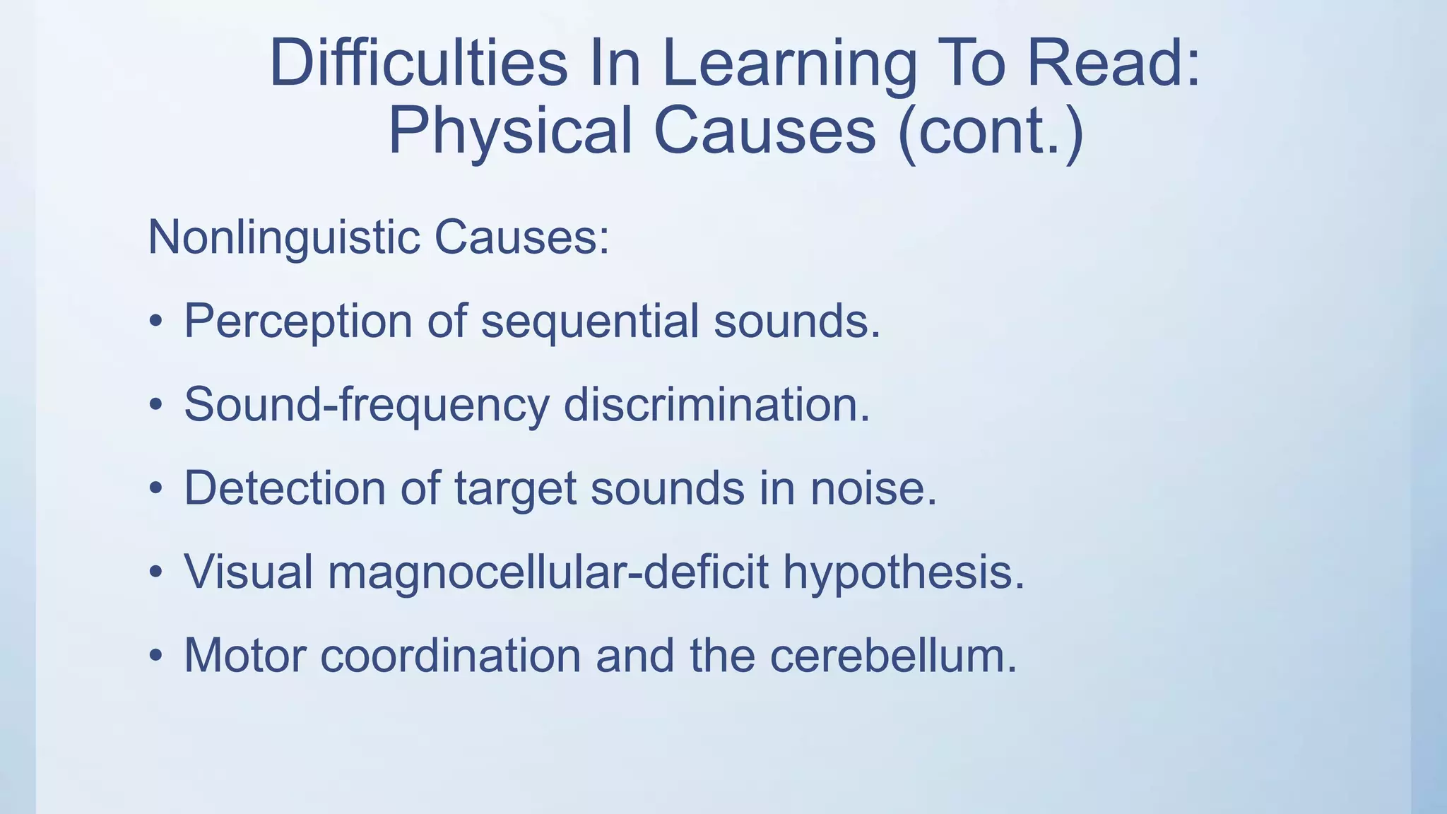 Educ 551 recognizing and overcoming reading problems | PPT